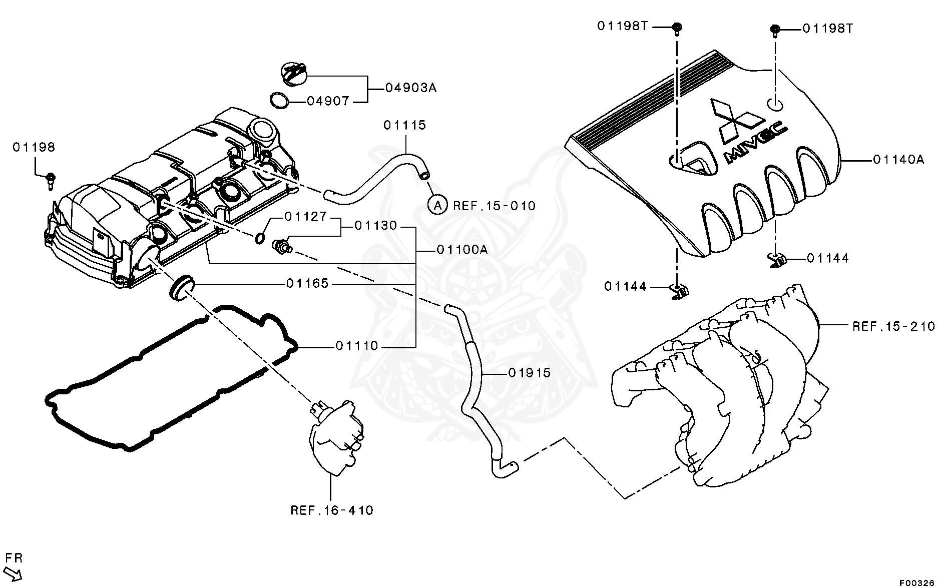 1035A422 - Mitsubishi - Valve, Pcv - Nengun Performance