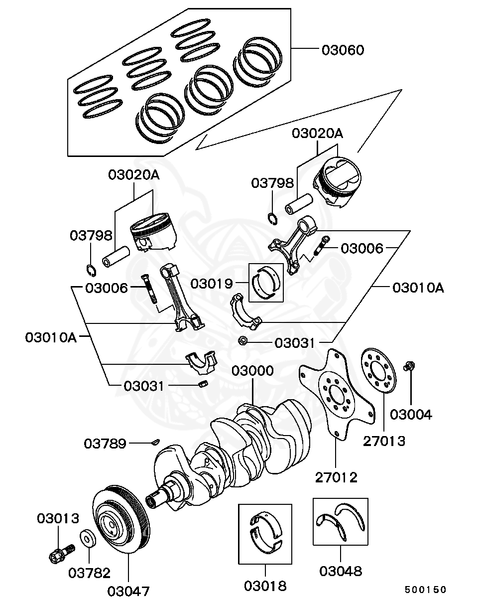 MD008959 - Mitsubishi - Key, Crankshaft - Nengun Performance