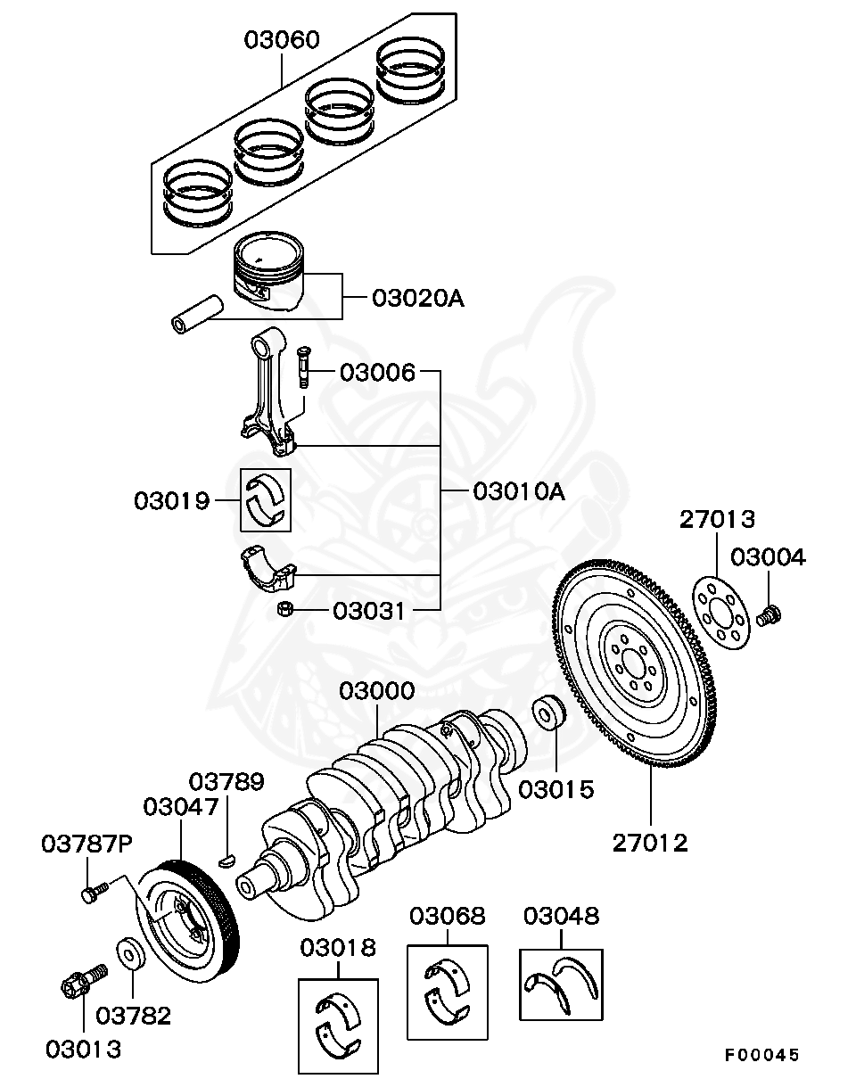 MD008959 - Mitsubishi - Key, Crankshaft - Nengun Performance