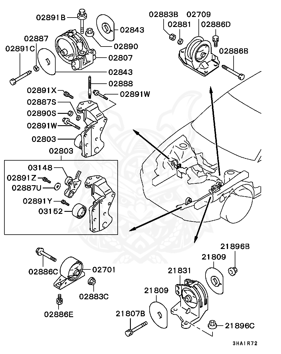 MF241251 - Mitsubishi - Bolt, T / M Connecting - Nengun Performance