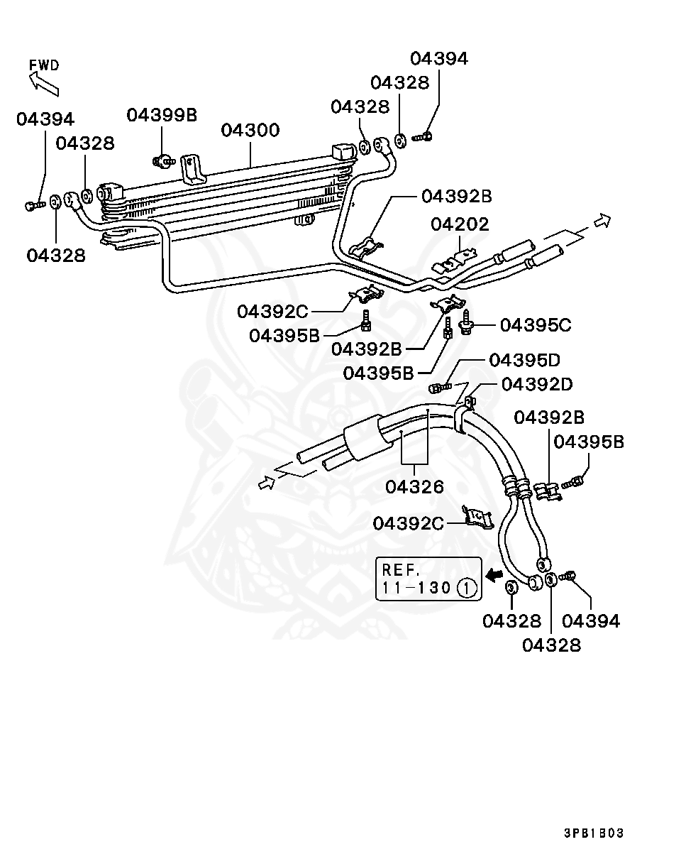MB033054 - Mitsubishi - Gasket, Eng Oil Cooler Tube - Nengun Performance