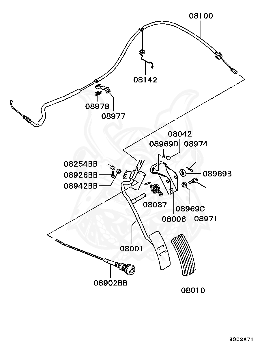 MB181266 - Mitsubishi - Pad, Accelerator Pedal - Nengun Performance