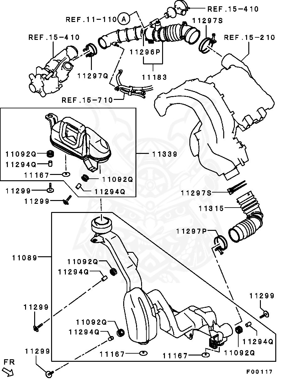 MR450097 - Mitsubishi - Insulator, Air Cleaner Support - Nengun Performance
