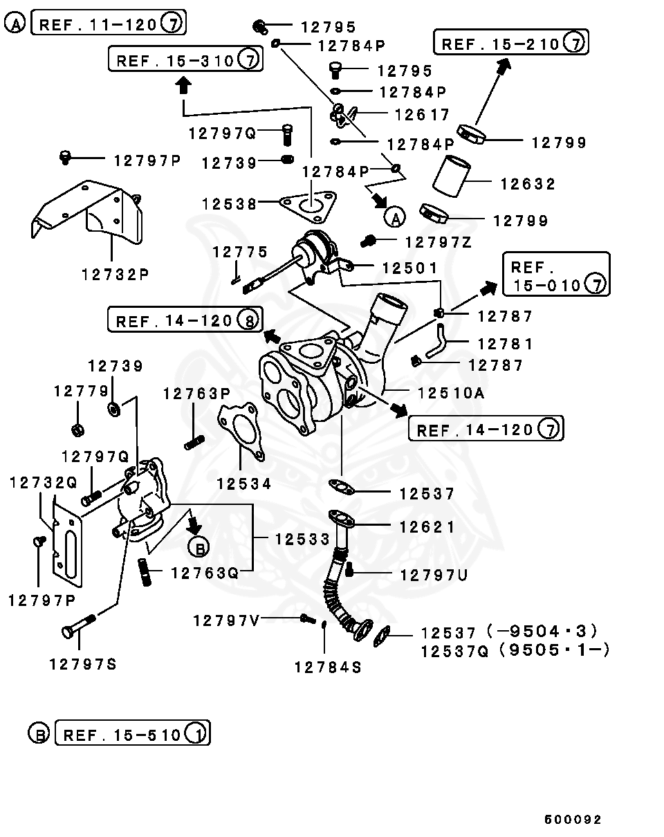 MR258477 - Mitsubishi - Gasket, T / C Oil Return Tube - Nengun Performance