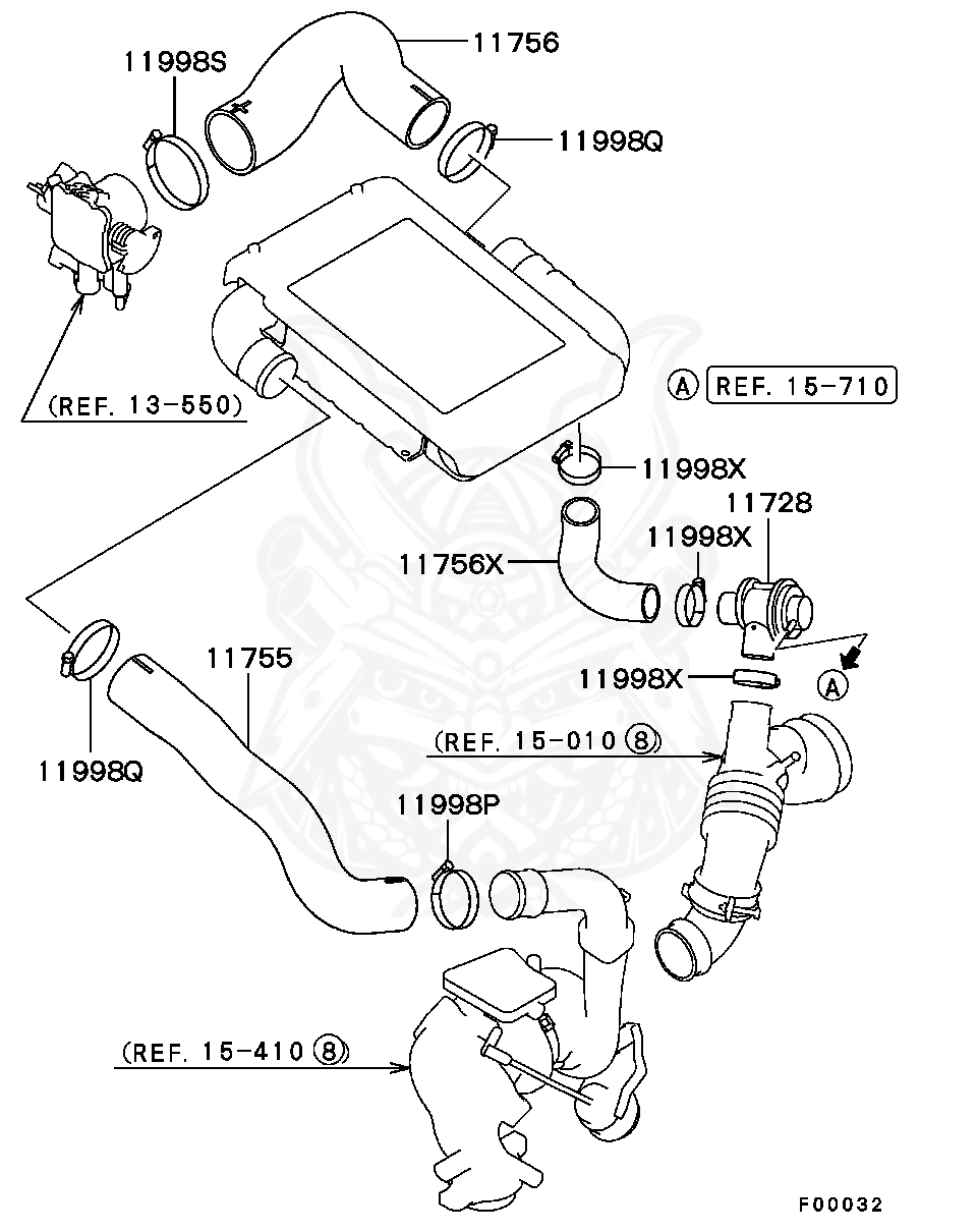 MD132287 - Mitsubishi - Clamp, Eng Air Intake Line - Nengun Performance