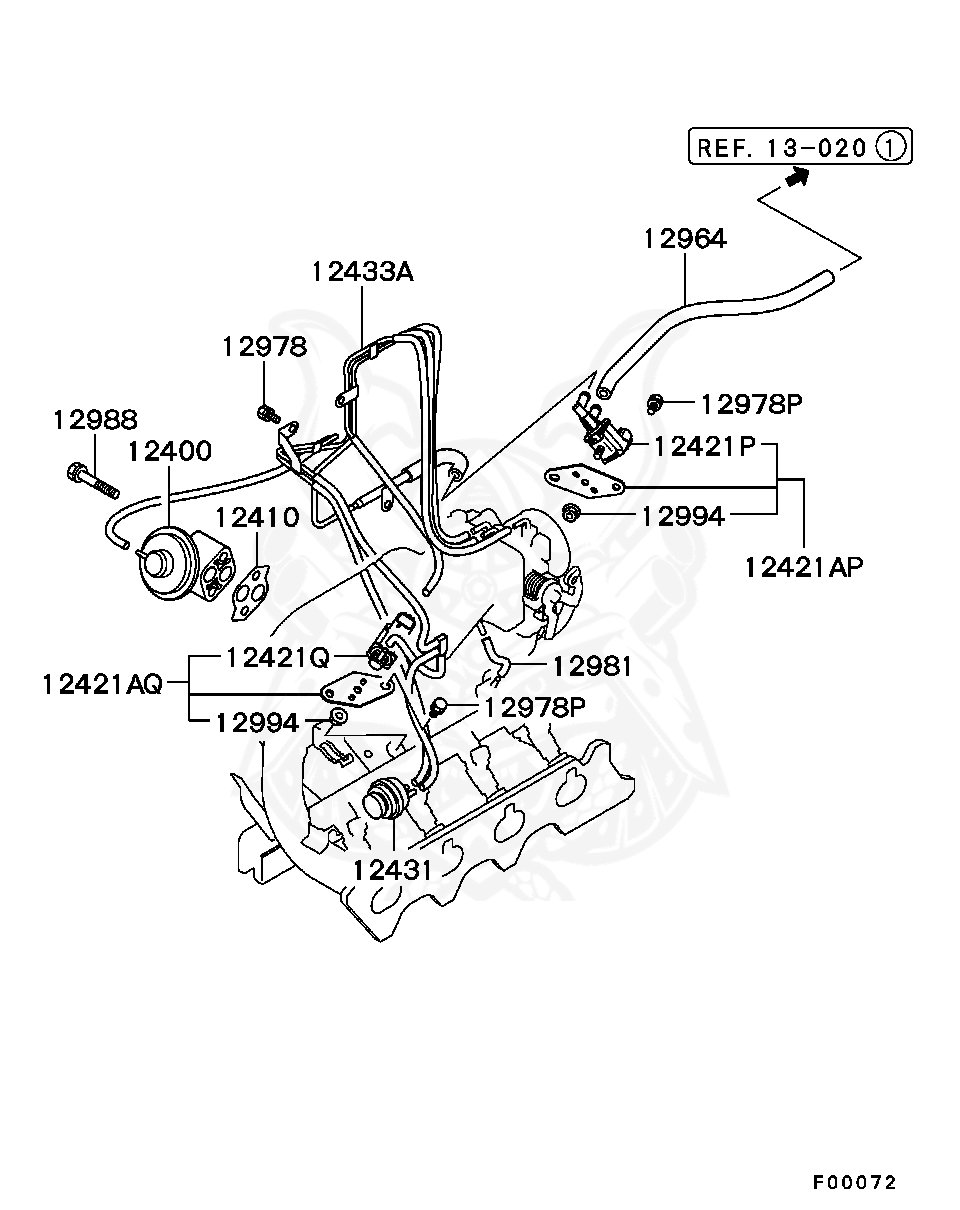 MF434103 - Mitsubishi - Nut, Air Cleaner - Nengun Performance