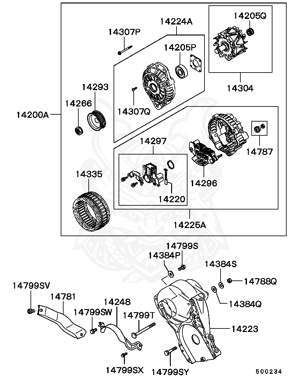 MF140205 - Mitsubishi - Bolt, Eng Wiring - Nengun Performance
