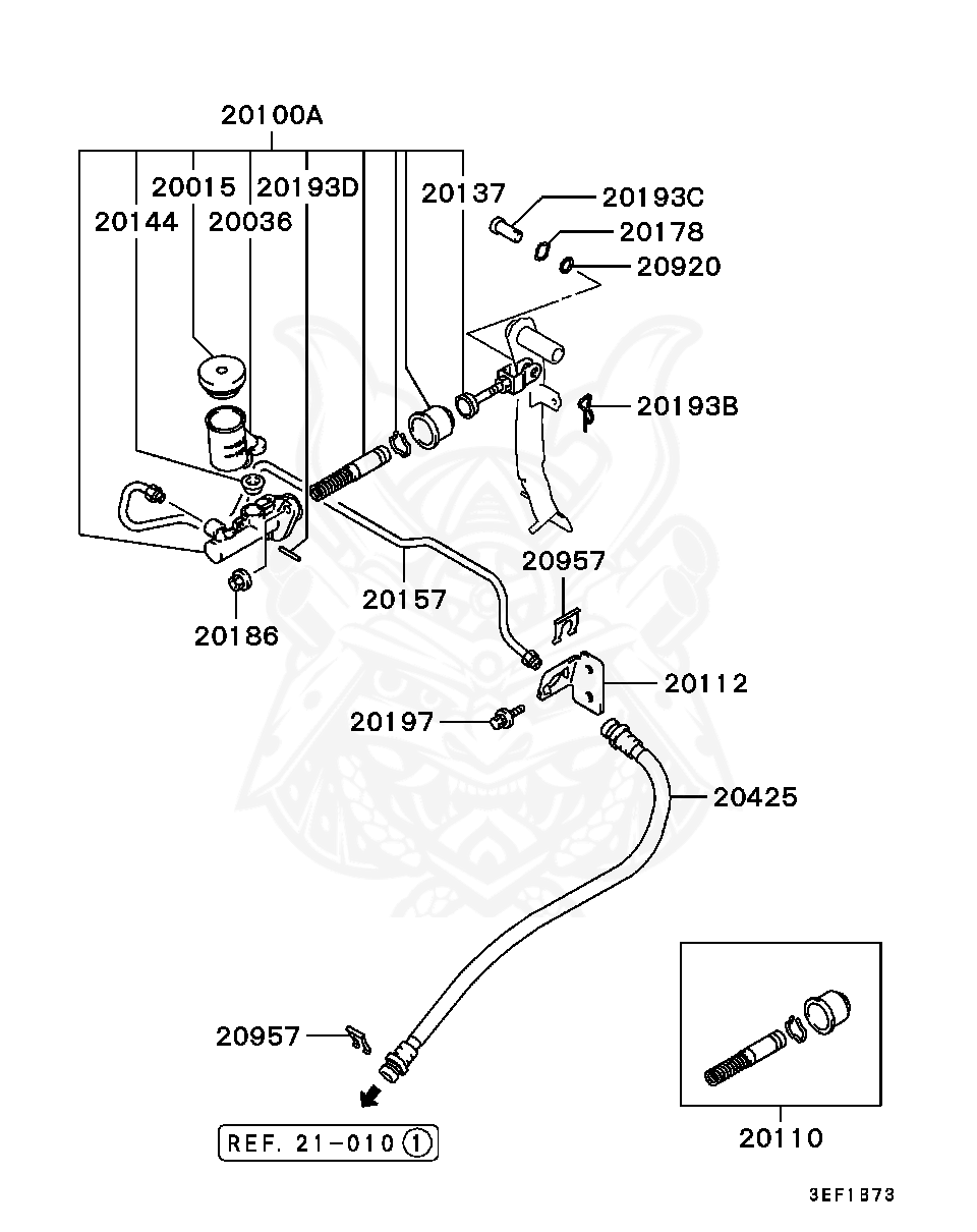 MA431825 - Mitsubishi - Clip, Brake Fluid Line - Nengun Performance