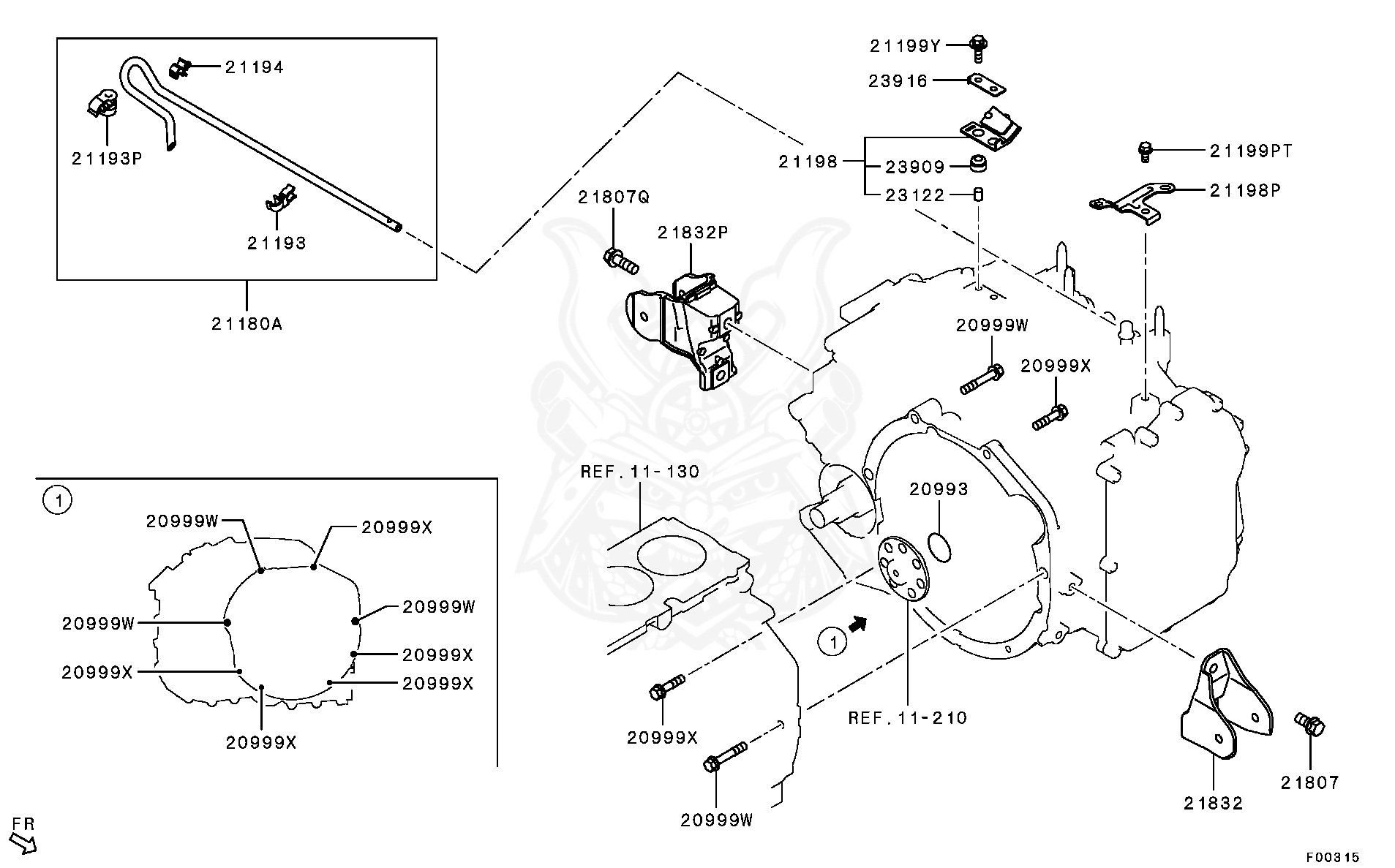MF911333 - Mitsubishi - Bolt, Fr Axle Crossmember - Nengun Performance