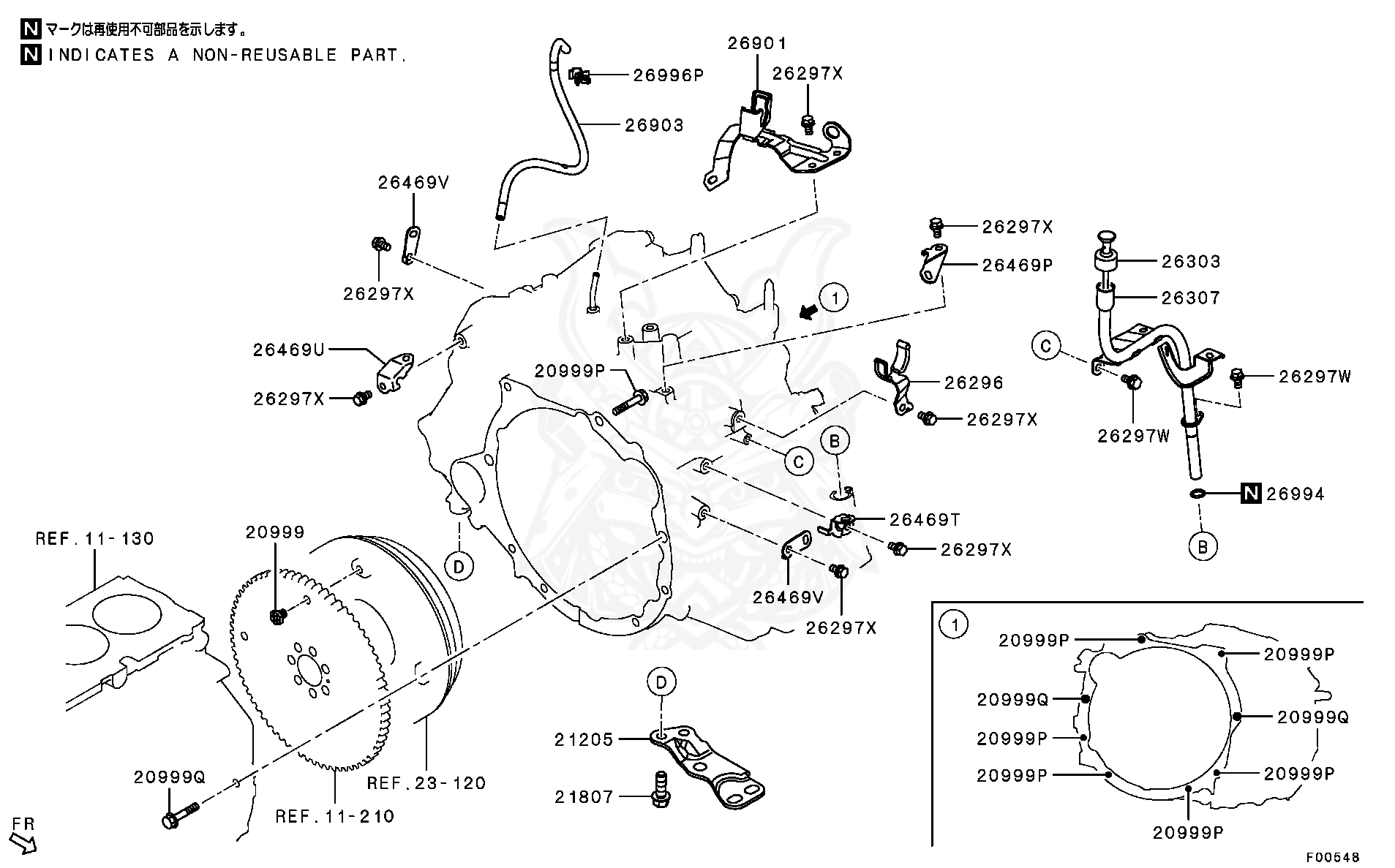 MF911333 - Mitsubishi - Bolt, Fr Axle Crossmember - Nengun Performance