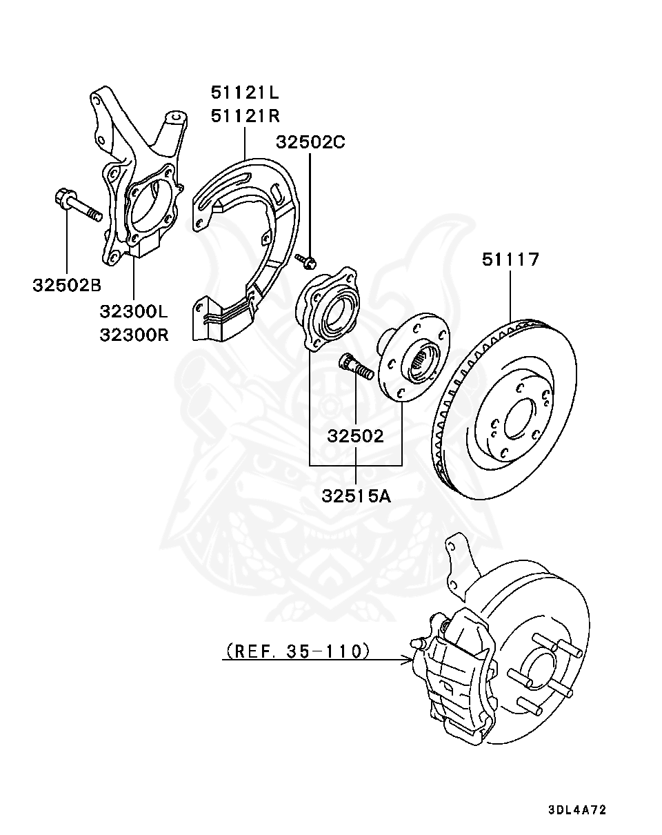 MB911495 - Mitsubishi - Bolt, Fr Wheel Hub - Nengun Performance