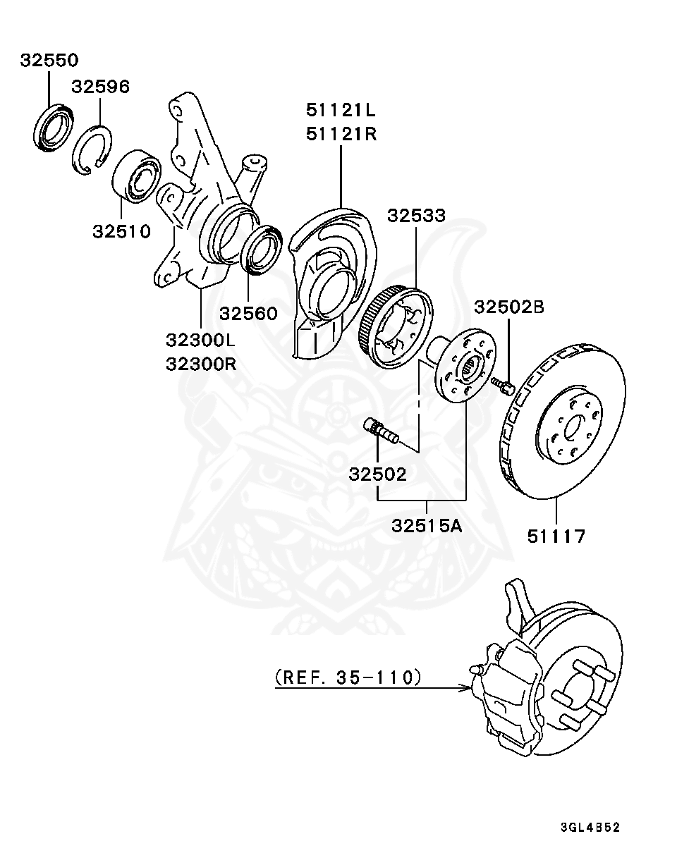MB303865 - Mitsubishi - Bearing, Fr Wheel Hub - Nengun Performance