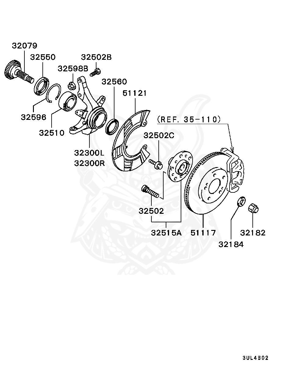 MB911495 - Mitsubishi - Bolt, Fr Wheel Hub - Nengun Performance