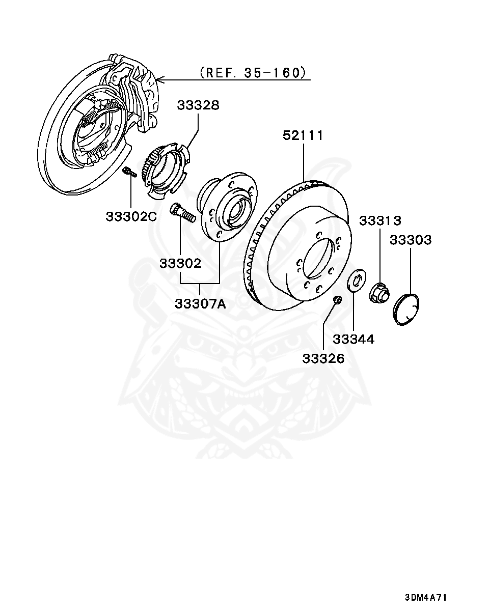 MB911495 - Mitsubishi - Bolt, Fr Wheel Hub - Nengun Performance