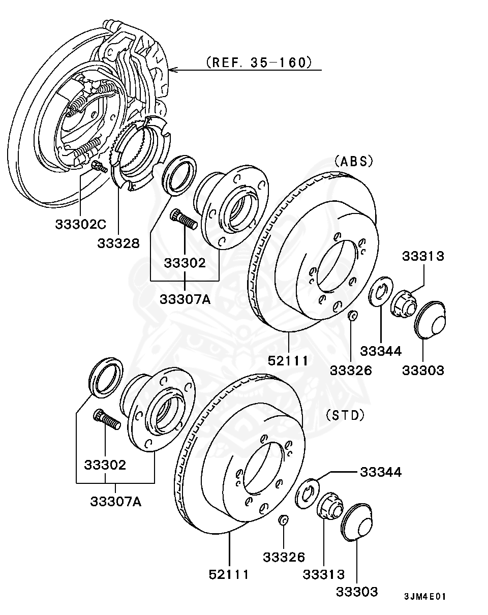MB515403 - Mitsubishi - Nut, Fr Axle - Nengun Performance