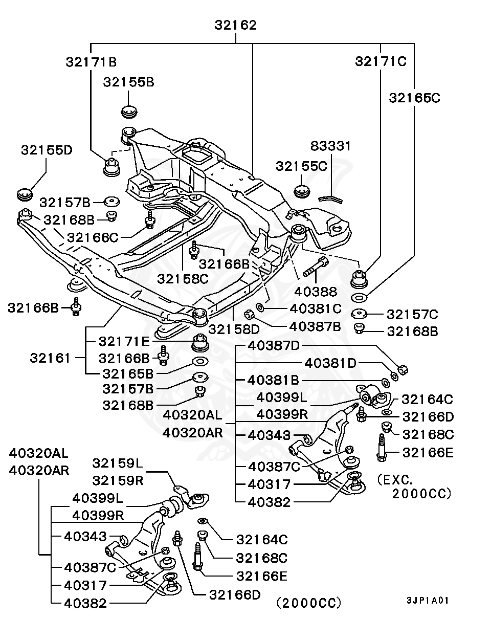 MF430124 - Mitsubishi - Nut, Rr Brake - Nengun Performance