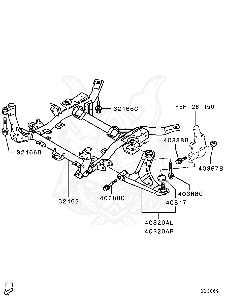 4013A046 - Mitsubishi - Arm Assy, Fr Susp, Lwr Rh - Nengun Performance