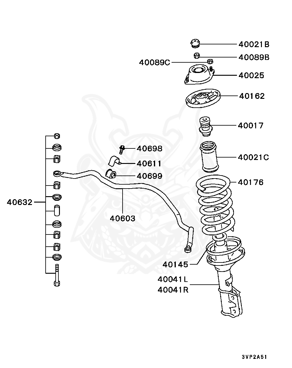 MB109960 - Mitsubishi - Cove Front Suspension Strut - Nengun Performance