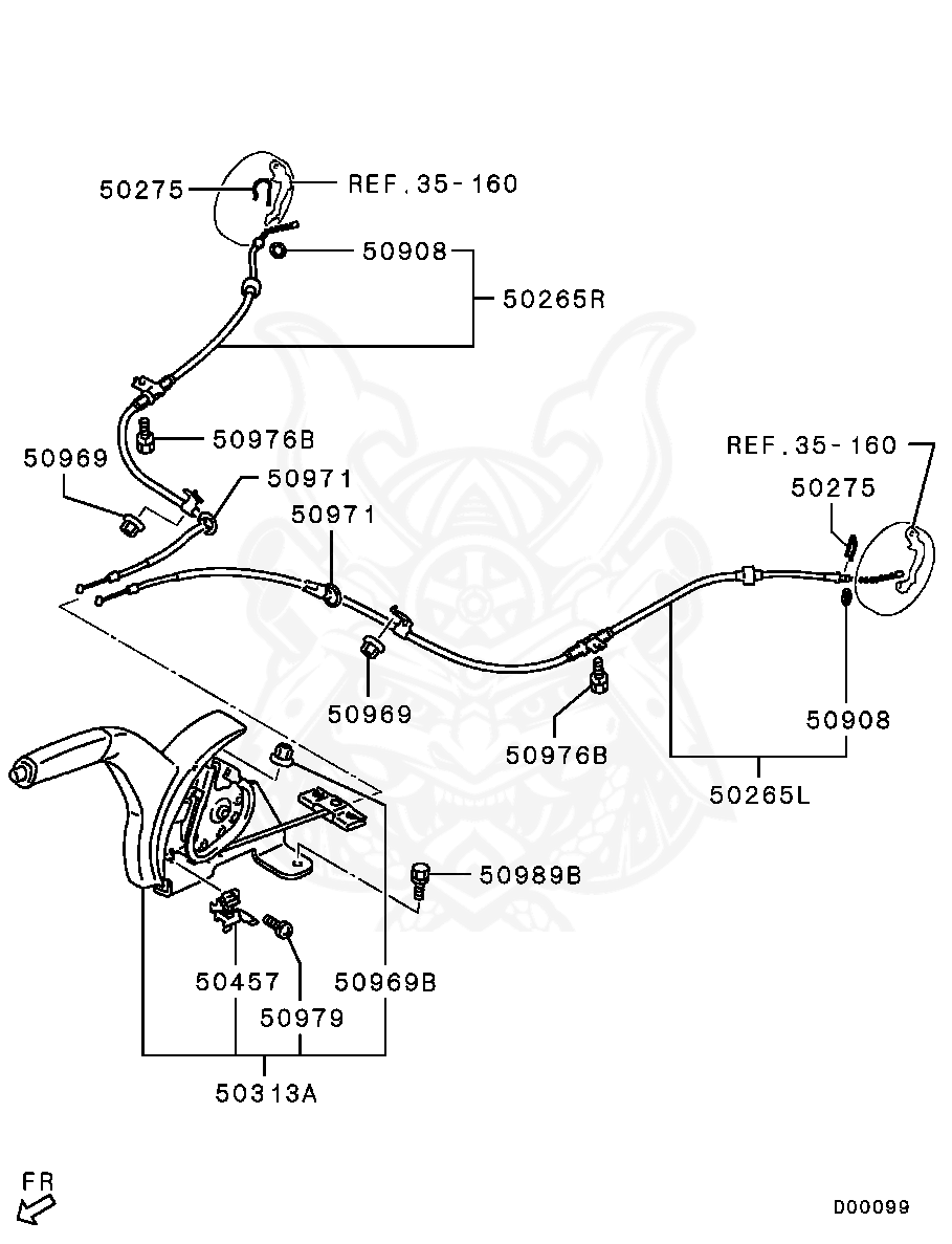 MB520849 - Mitsubishi - Clip, Parking Brake Cable - Nengun Performance