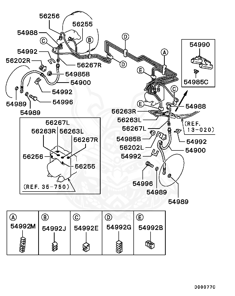 MA431825 - Mitsubishi - Clip, Brake Fluid Line - Nengun Performance
