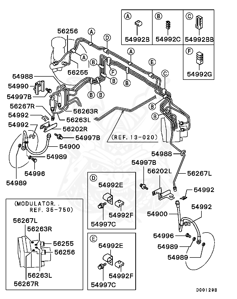 MA431825 - Mitsubishi - Clip, Brake Fluid Line - Nengun Performance