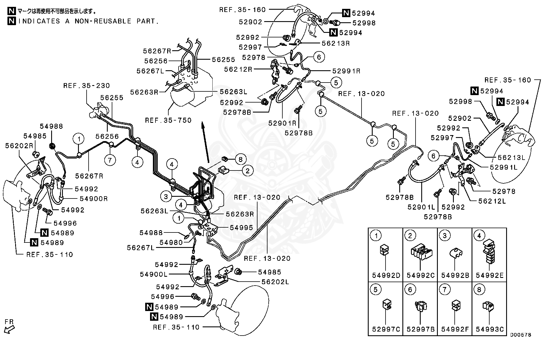 MA431825 - Mitsubishi - Clip, Brake Fluid Line - Nengun Performance