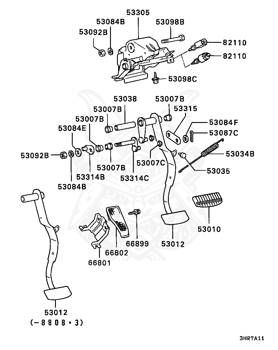 MB193884 - Mitsubishi - Pad, Brake Pedal - Nengun Performance