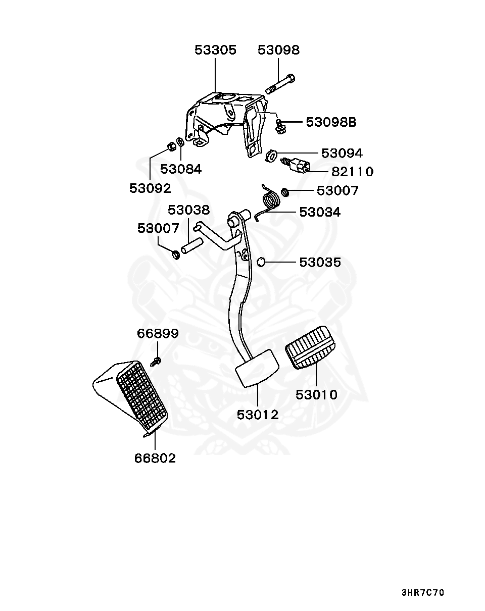 MB193884 - Mitsubishi - Pad, Brake Pedal - Nengun Performance