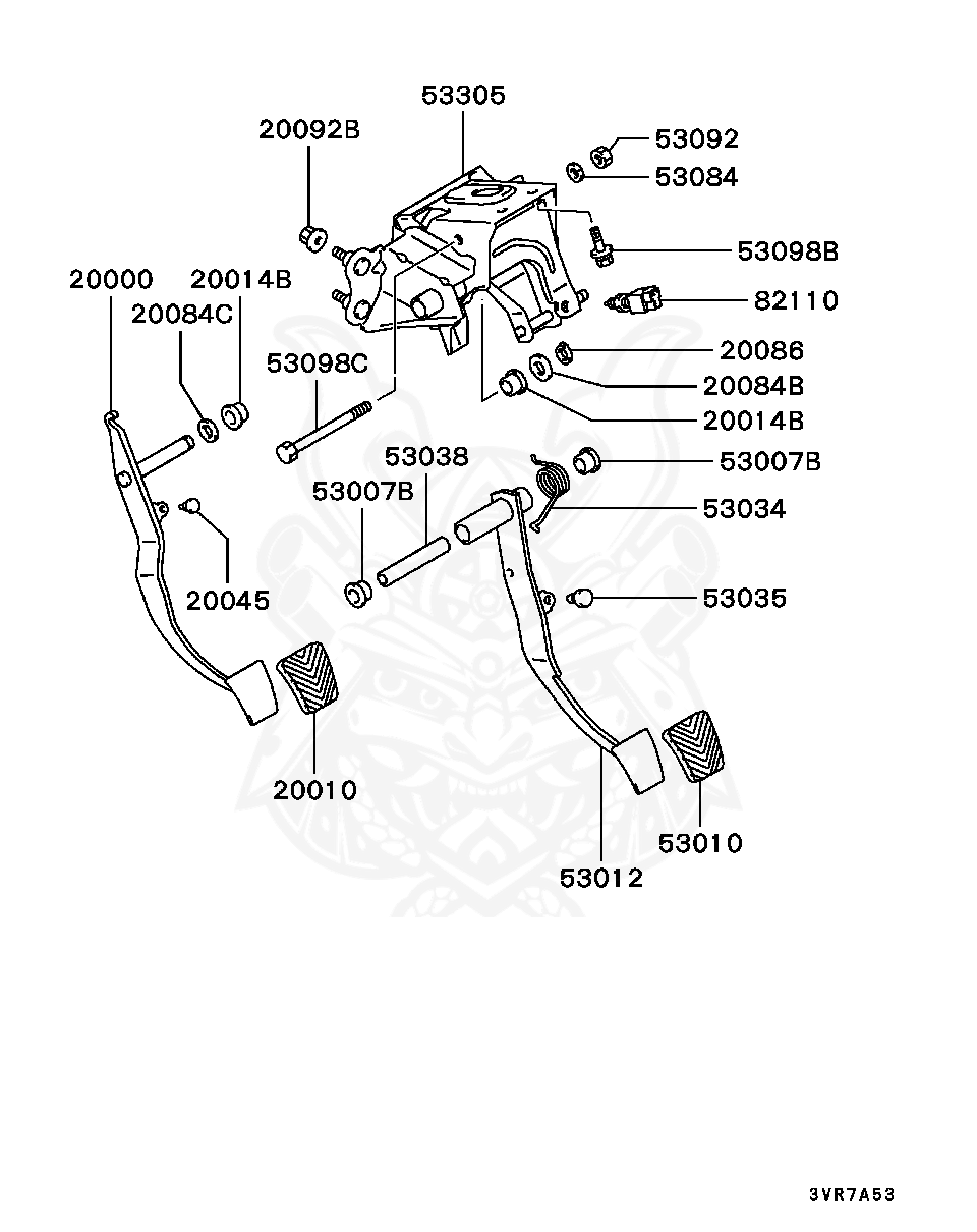 MB193884 - Mitsubishi - Pad, Brake Pedal - Nengun Performance