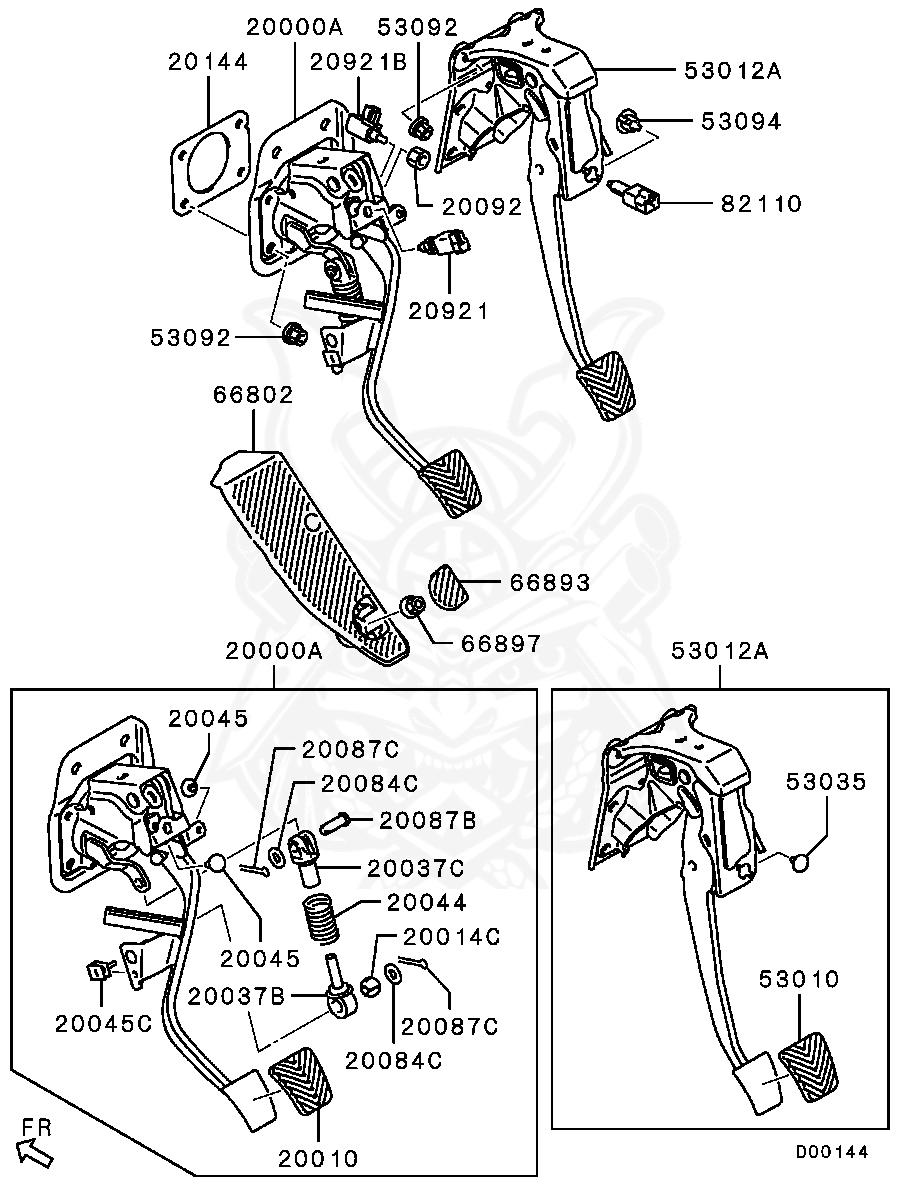 MB193884 - Mitsubishi - Pad, Brake Pedal - Nengun Performance