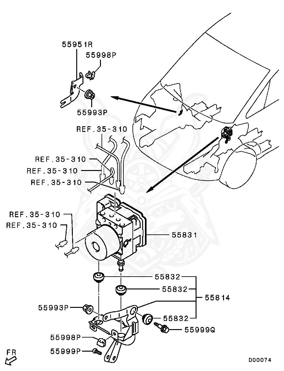 MU000310 - Mitsubishi - Nut, ABS Equip - Nengun Performance