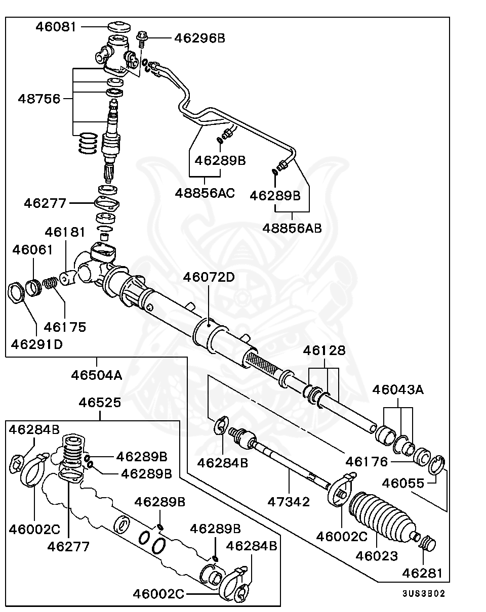 MS660165 - Mitsubishi - Clip, Steering Gear Inr - Nengun Performance