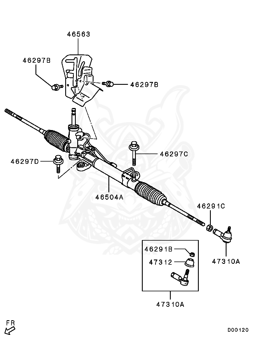 MF430008 - Mitsubishi - Nut, Steering Gear - Nengun Performance