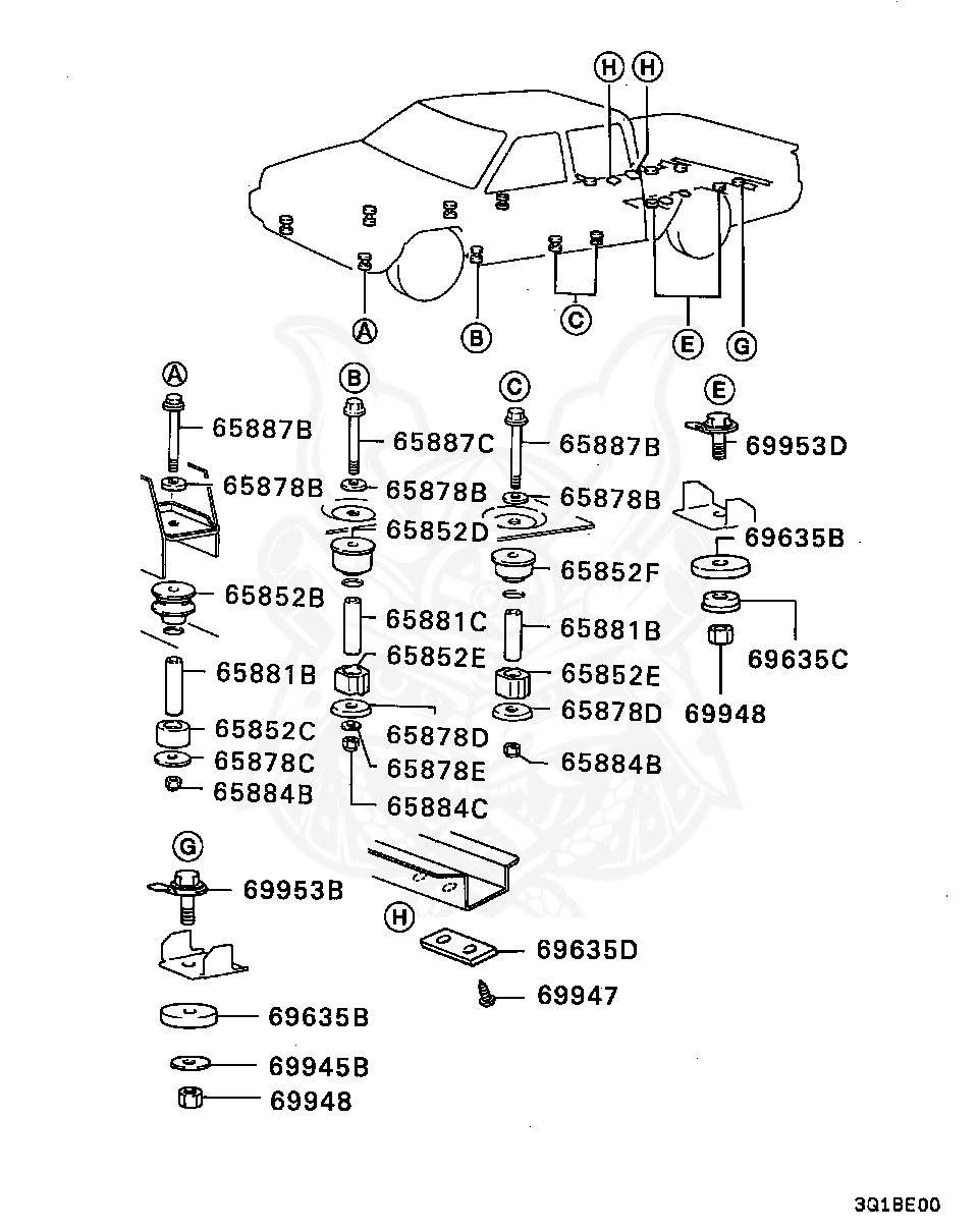 MB288653 - Mitsubishi - Nut, Propeller Shaft - Nengun Performance