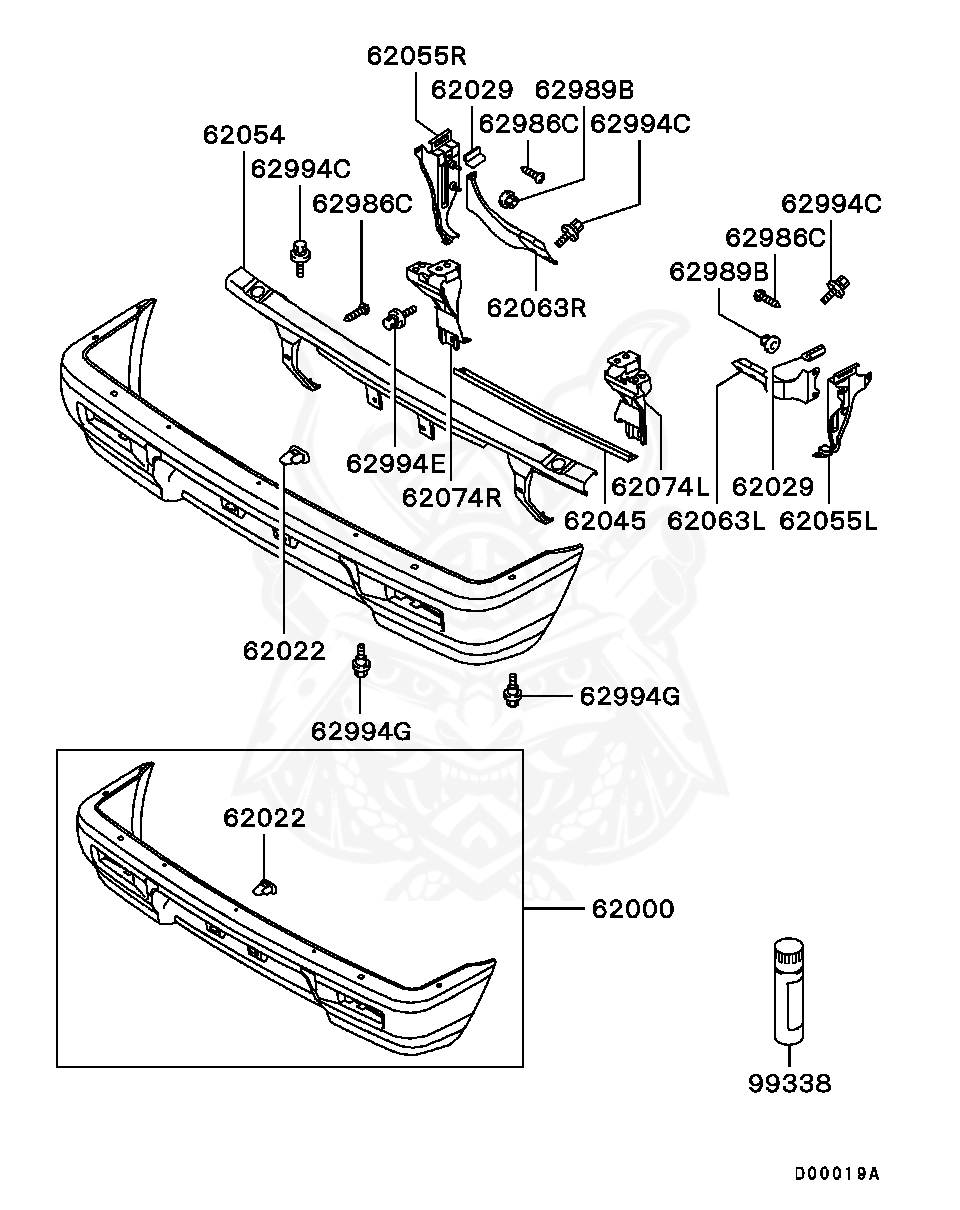 MF453030 - Mitsubishi - Screw, Room Lamp - Nengun Performance