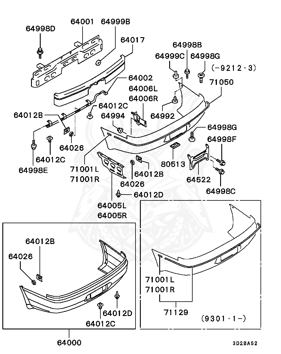MB547806 - Mitsubishi - CLIP, RR BUMPER - Nengun Performance