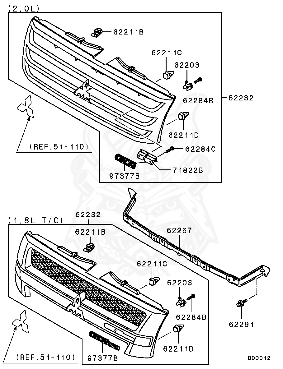 MF453017 - Mitsubishi - Screw, Fog Lamp - Nengun Performance