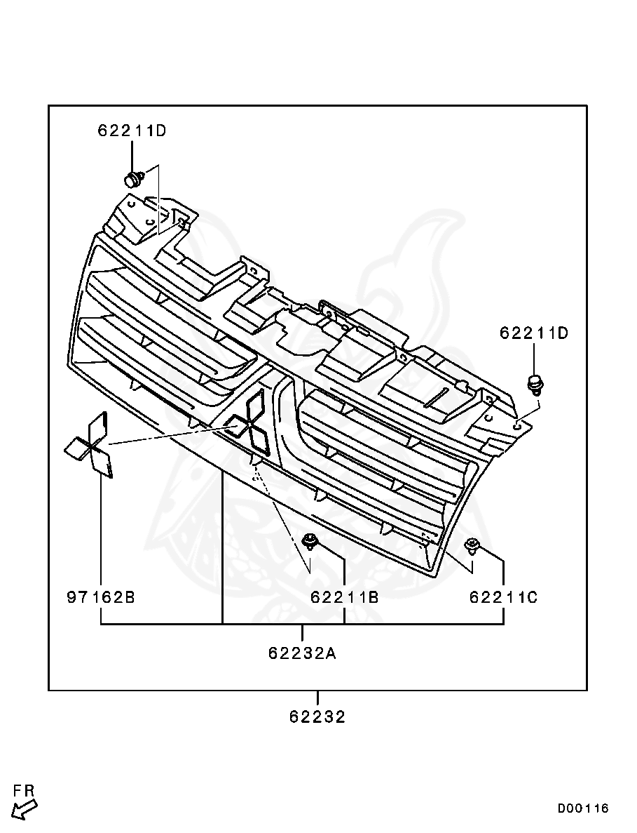 MU000504 - Mitsubishi - Clip, Qtr Trim - Nengun Performance