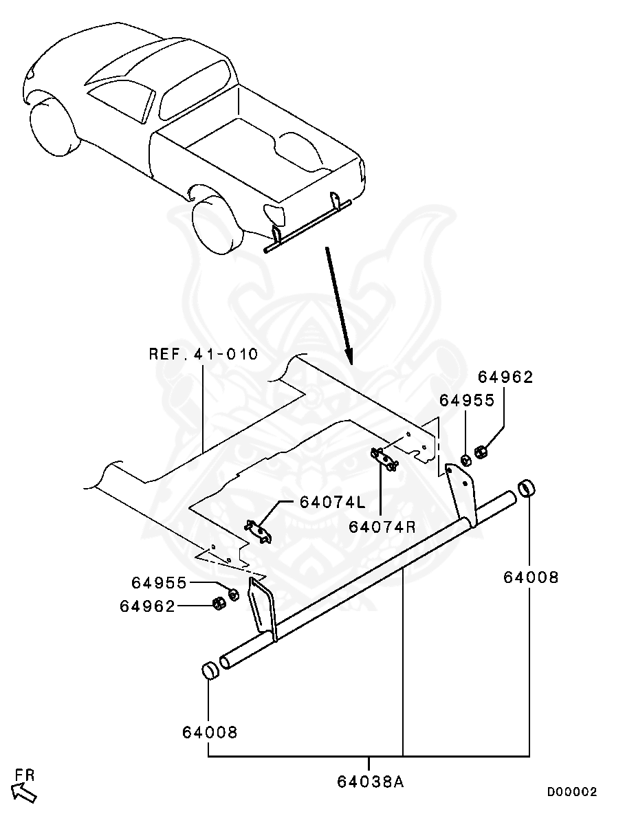 MF430007 - Mitsubishi - Nut, Rr Susp Spring - Nengun Performance