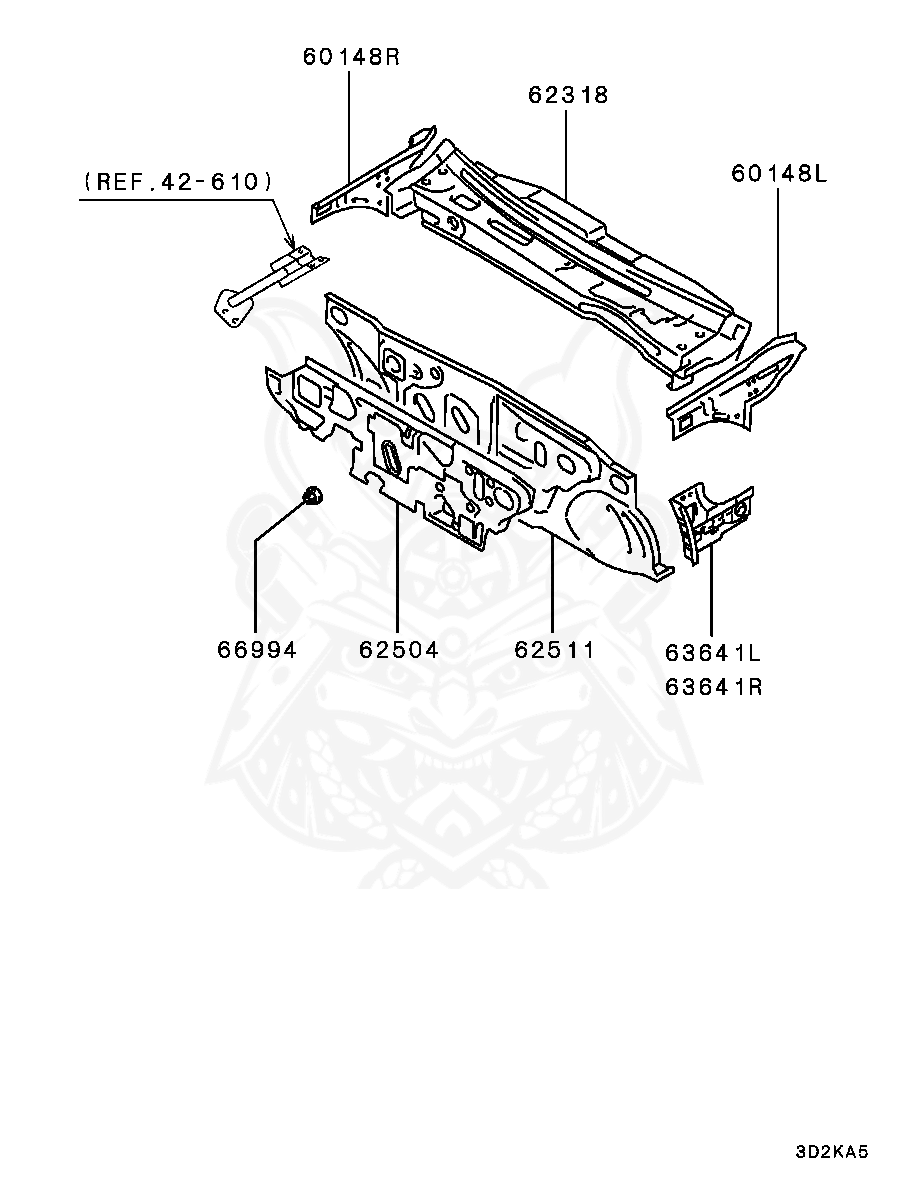 MB157530 - Mitsubishi - Clip, Eng Room Insulator - Nengun Performance