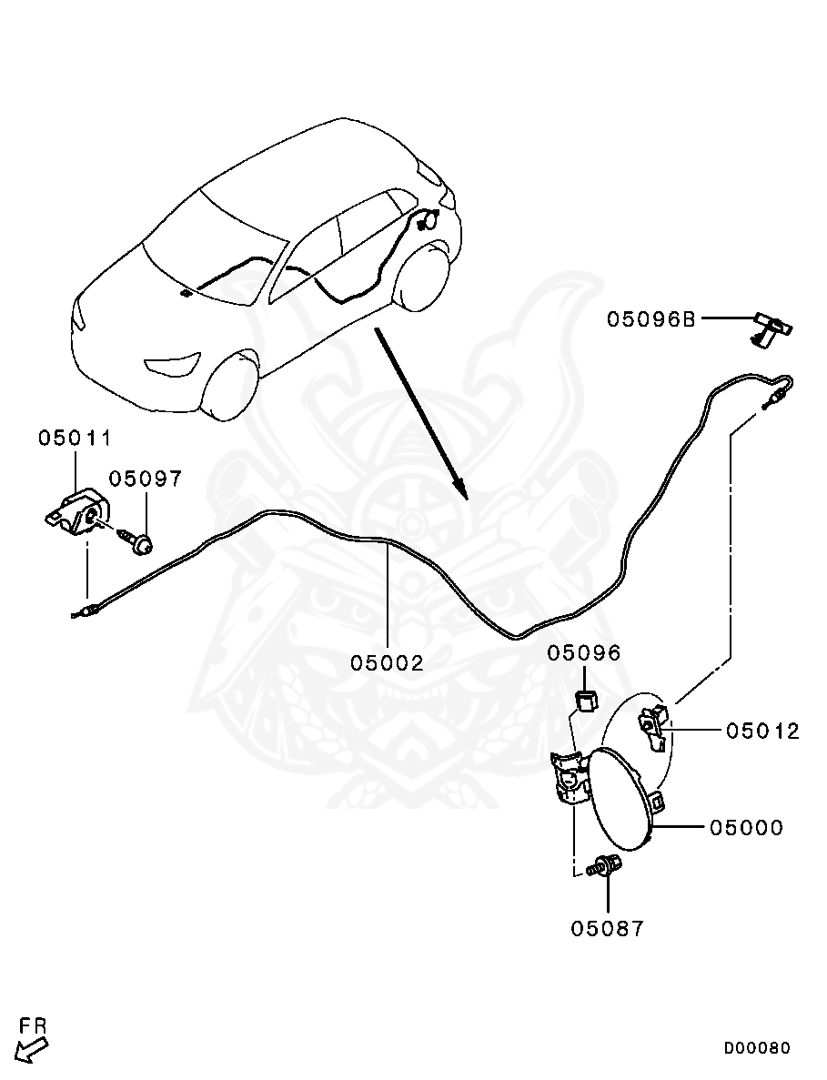 MB642442 - Mitsubishi - Clip, Fuel Filler Lid Locking - Nengun Performance