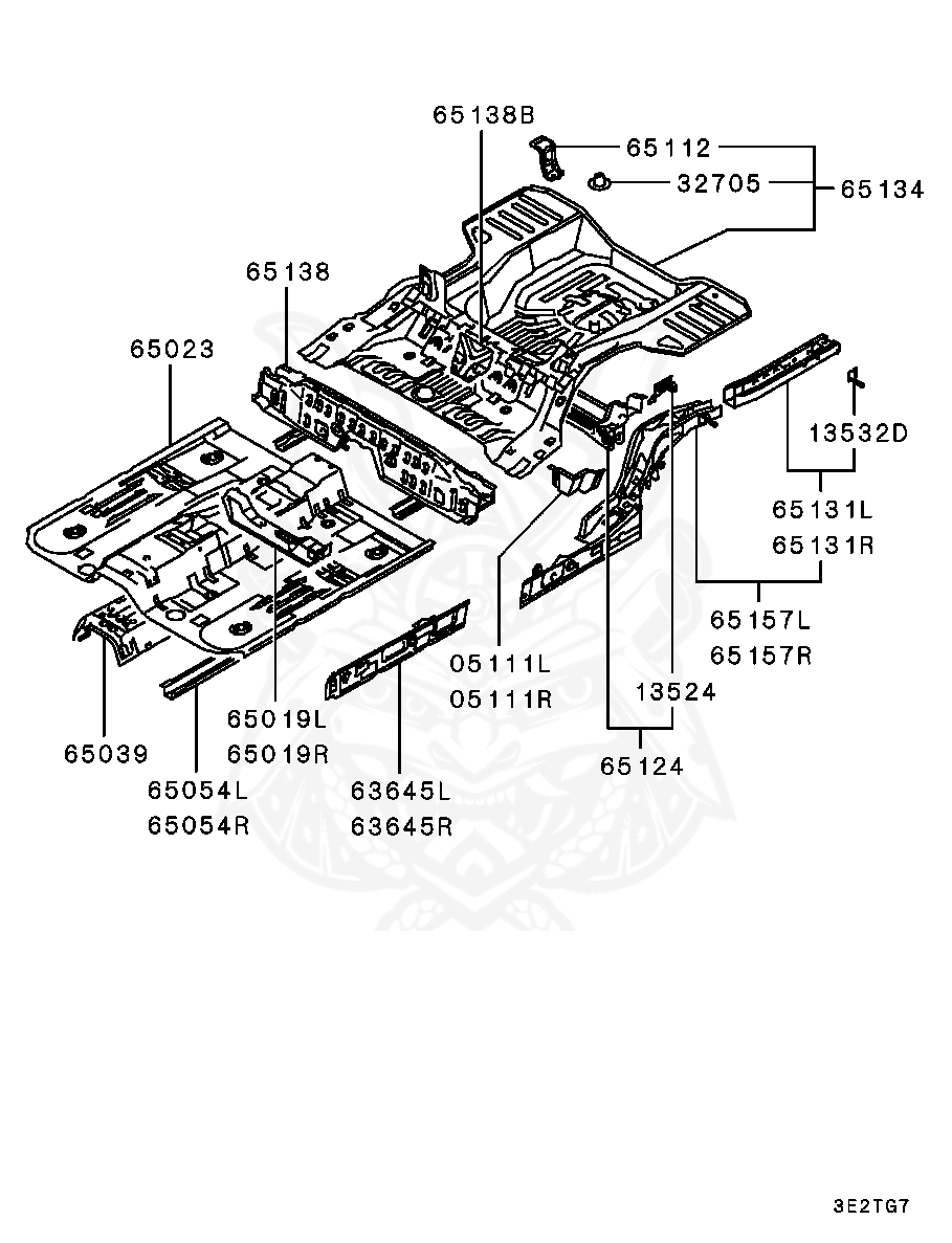 MR392695 - Mitsubishi - Sidemember, Rr Floor, Lh - Nengun Performance