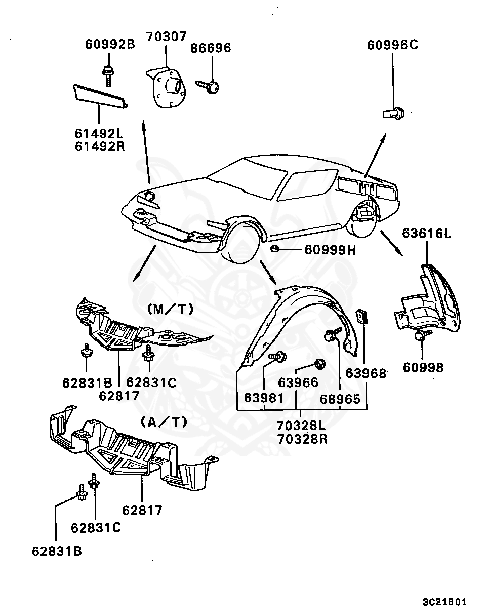 MS450156 - Mitsubishi - Screw, Fr Bumper - Nengun Performance