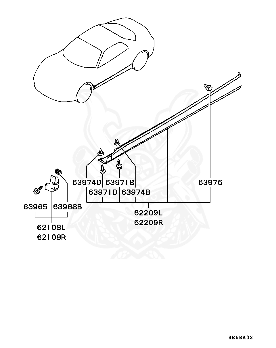 MU480035 - Mitsubishi - Grommet, Side Air Dam - Nengun Performance