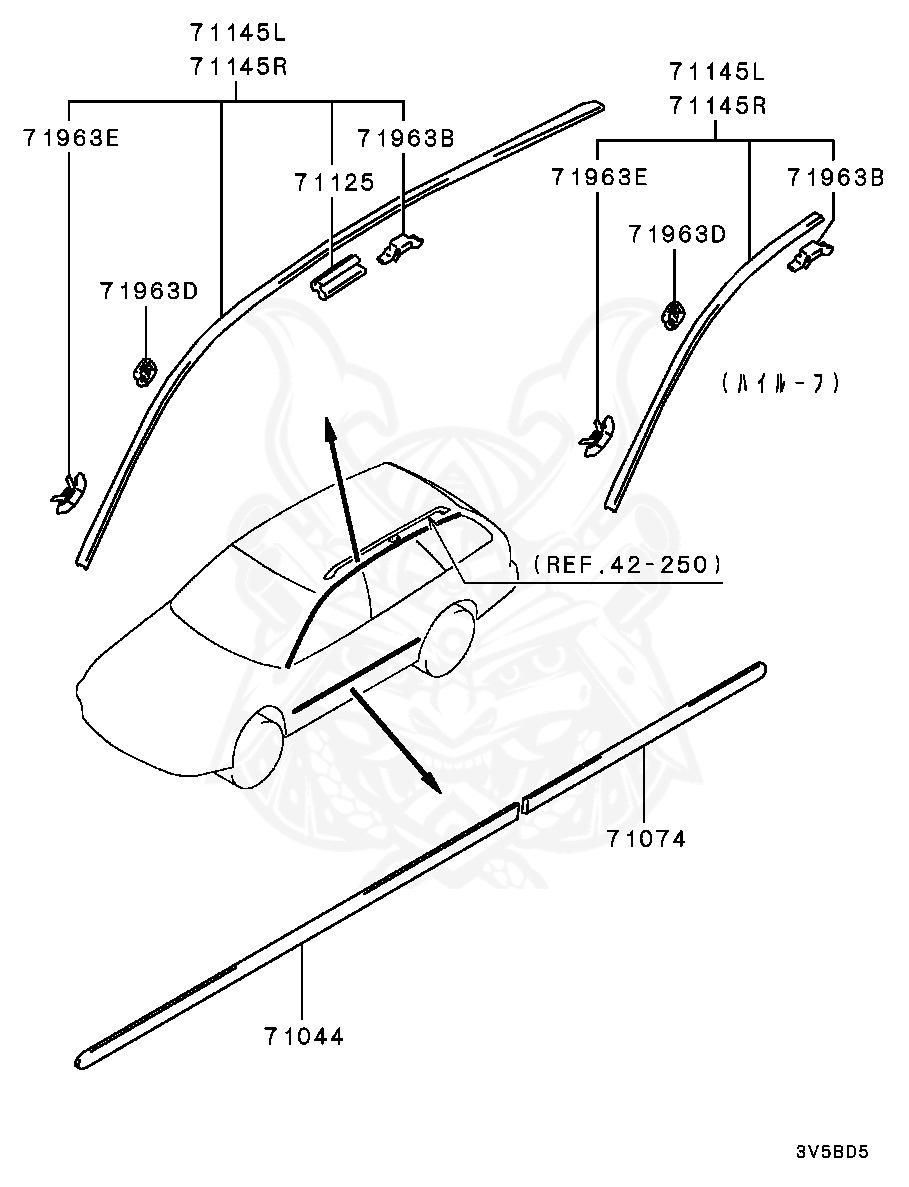 MB814152 - Mitsubishi - Clip, Drip Moulding - Nengun Performance