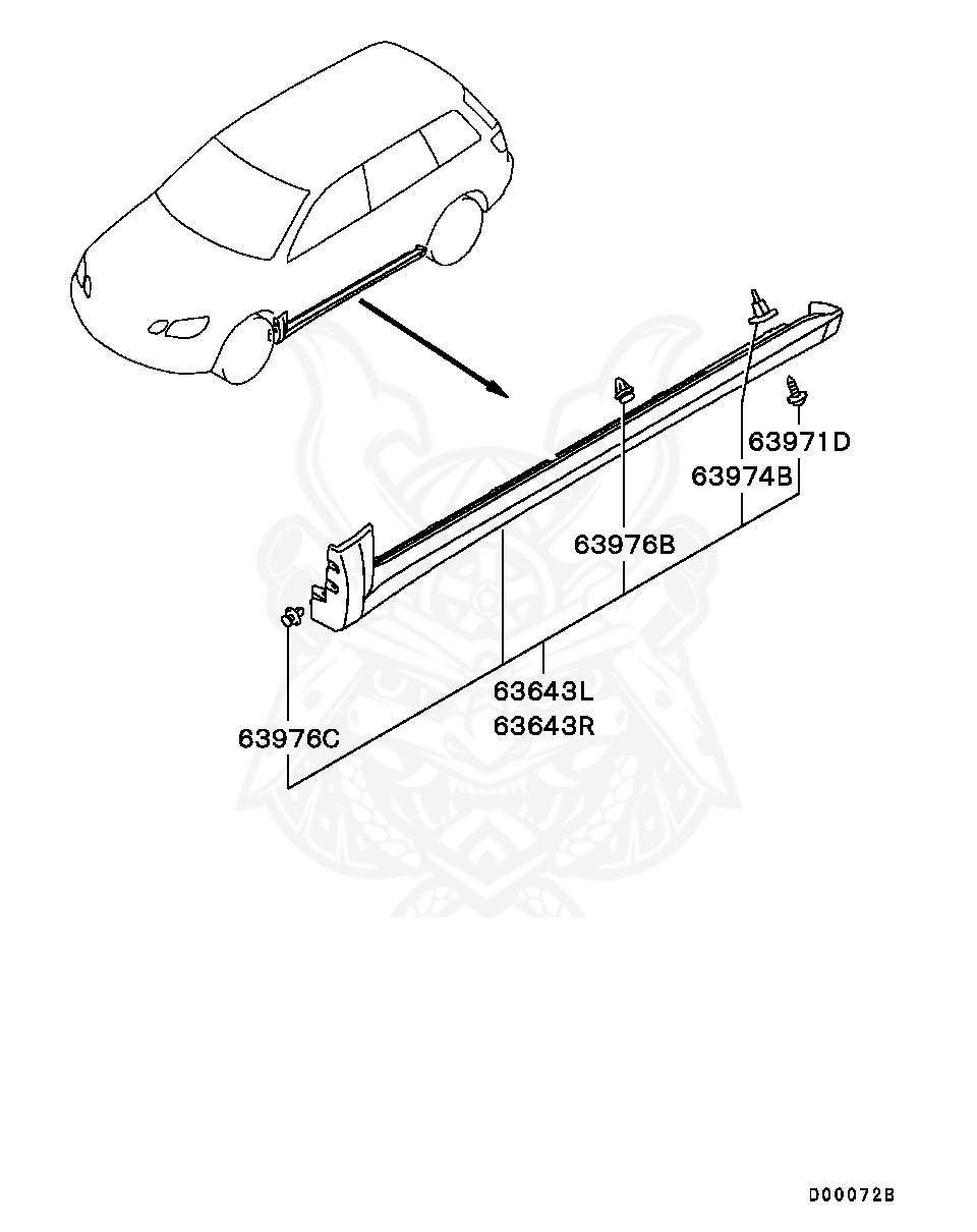 MU488006 - Mitsubishi - Clip, Eng Room Cover - Nengun Performance