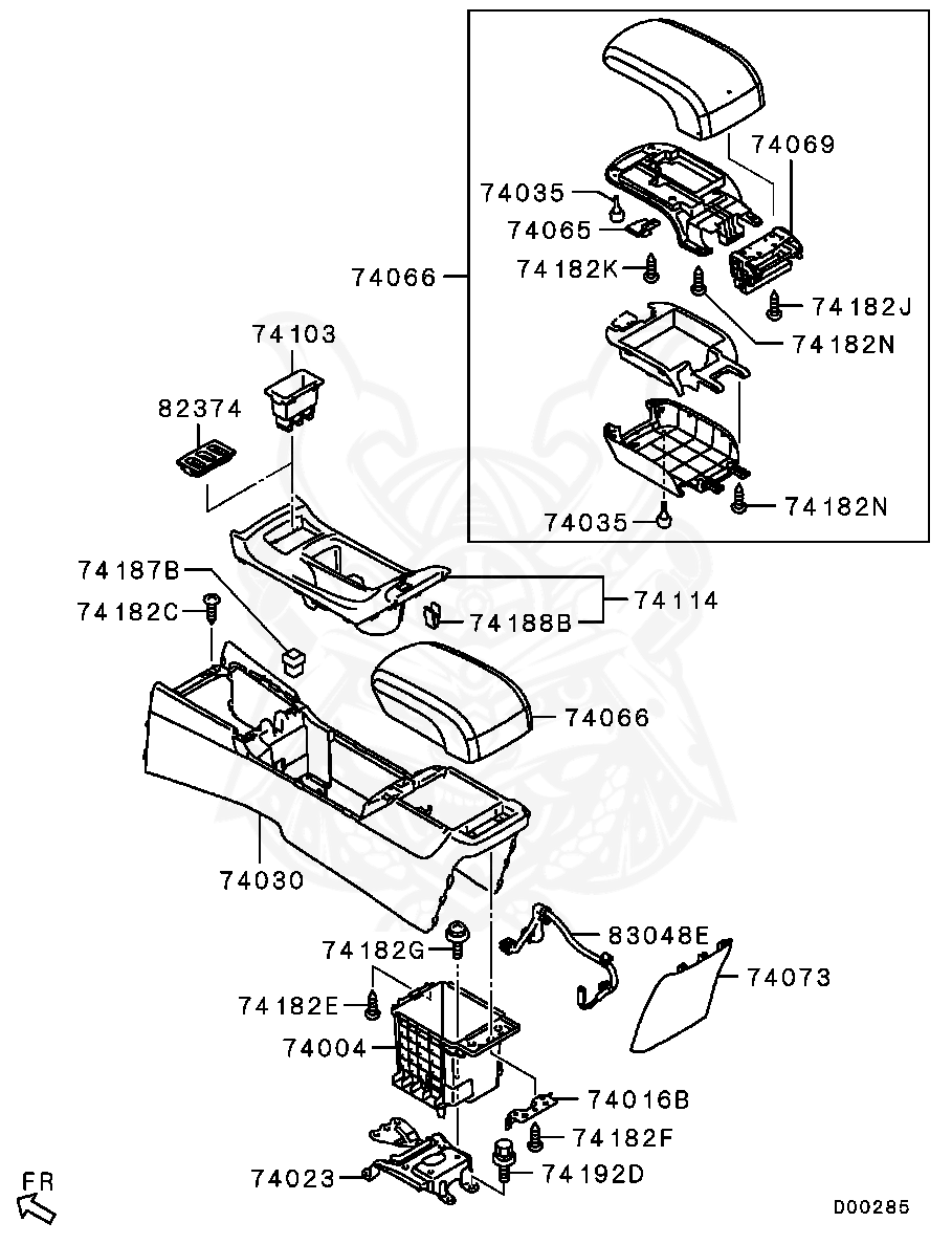 MR402859 - Mitsubishi - Clip, Floor Console - Nengun Performance