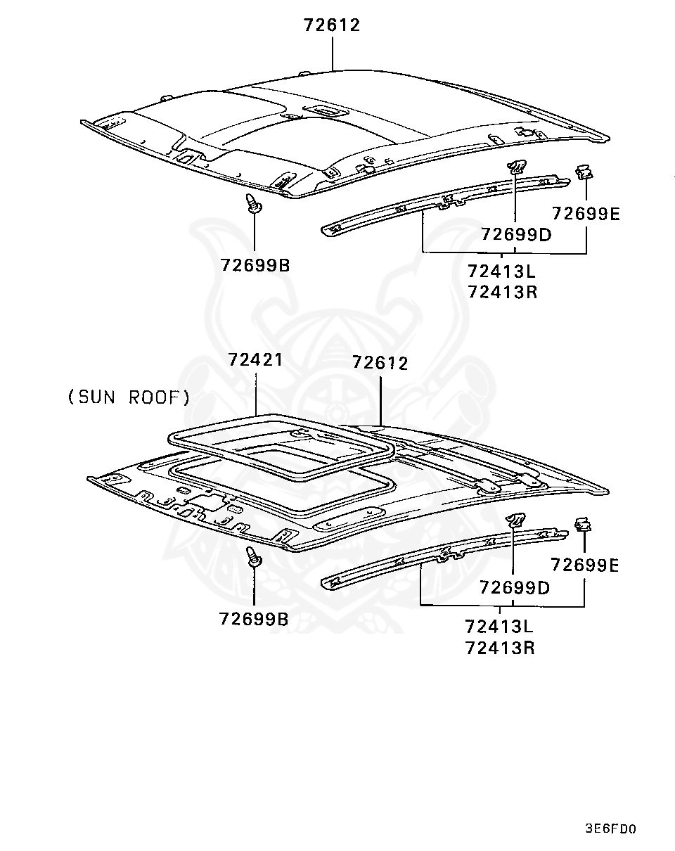 MB643846 - Mitsubishi - Clip, Headlining - Nengun Performance