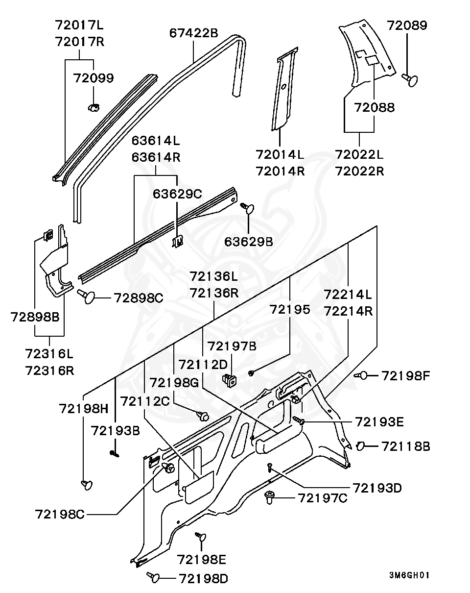 MB174347 - Mitsubishi - Grommet, Body Loose Panel - Nengun Performance
