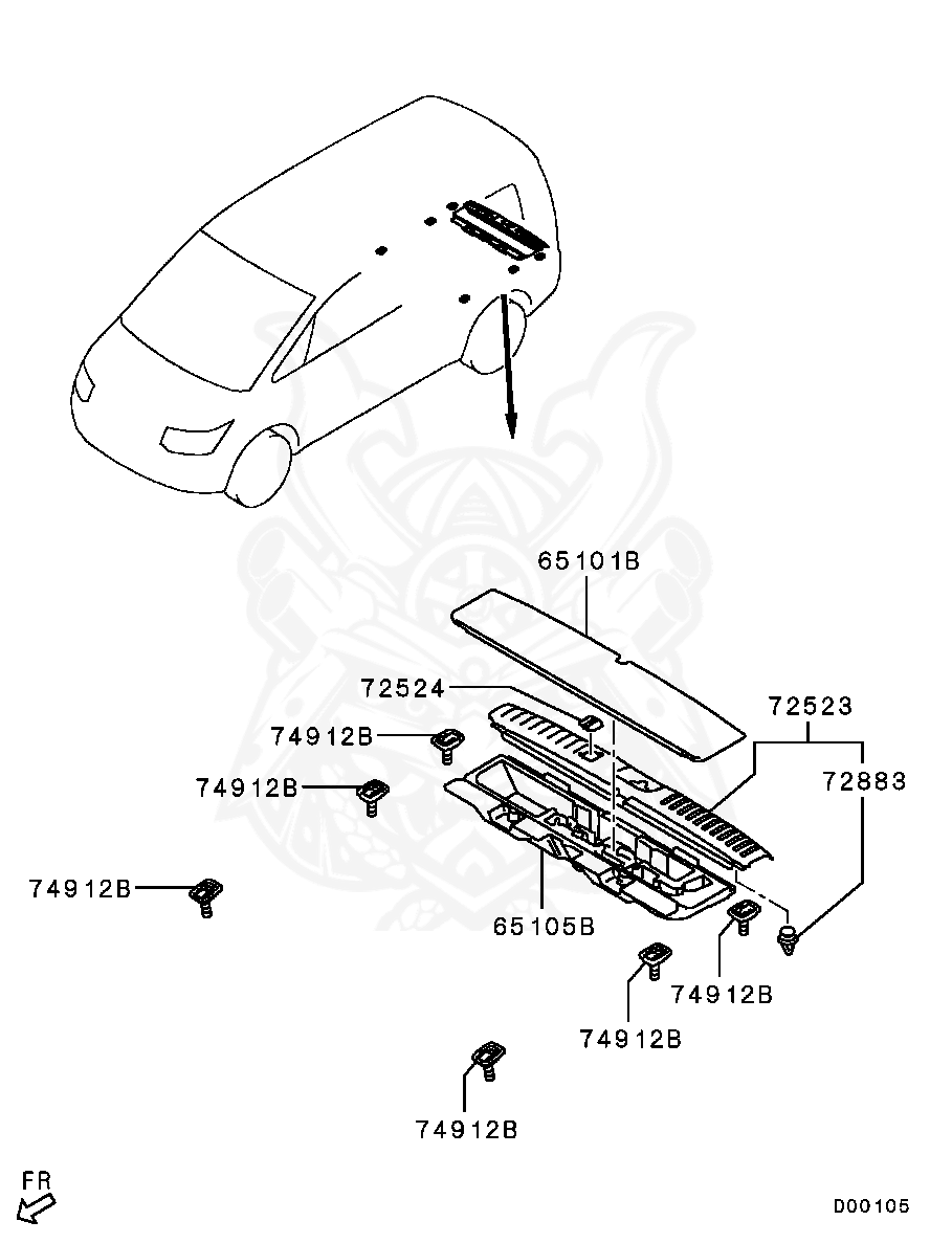 MU000504 - Mitsubishi - Clip, Qtr Trim - Nengun Performance